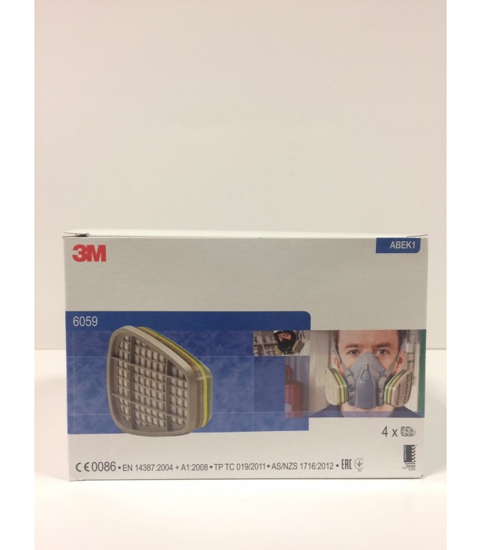 CARTUCCIA 3M ABEK1 6059 FILTRO O/IN/AC/AM COMBINATO - conf. 2 pezzi
